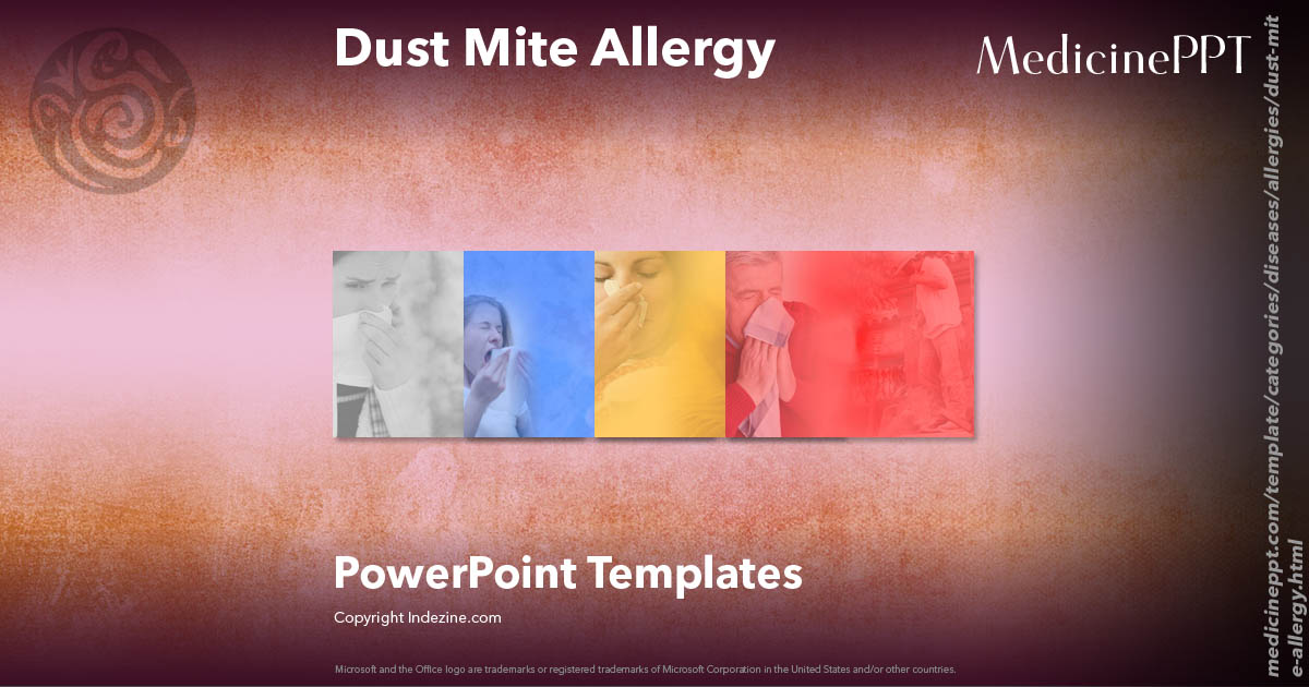 Dust Mite Allergy - Medicine PowerPoint Templates