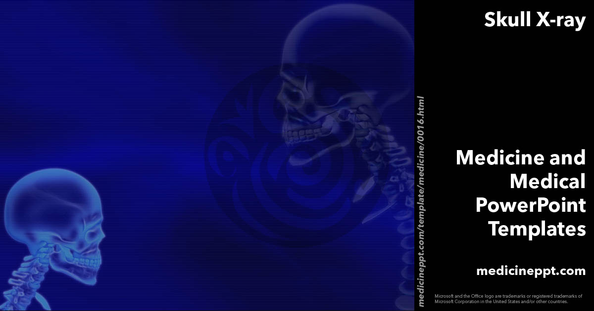 Skull X-ray 01 - Medicine PowerPoint Templates