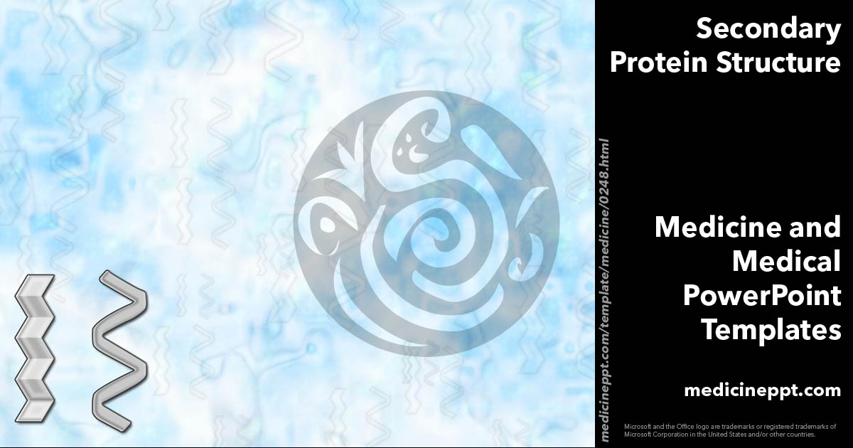 Secondary Protein Structure 02 - Medicine PowerPoint Templates